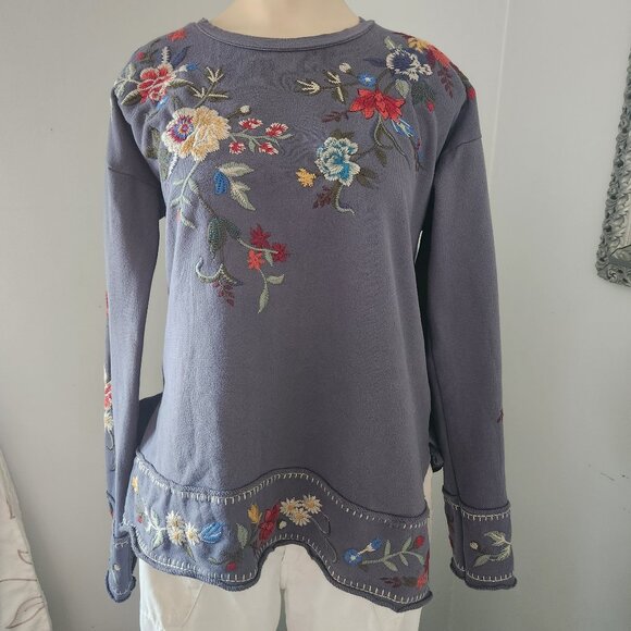 Johnny Was | Sweaters | Small Sweater Johnny Was Floral Embroidered ...